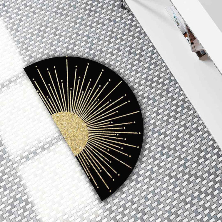 Latitude Run® Boho Sunrise Sunshine Shaped Bath Mat, Mid Century Modern ...