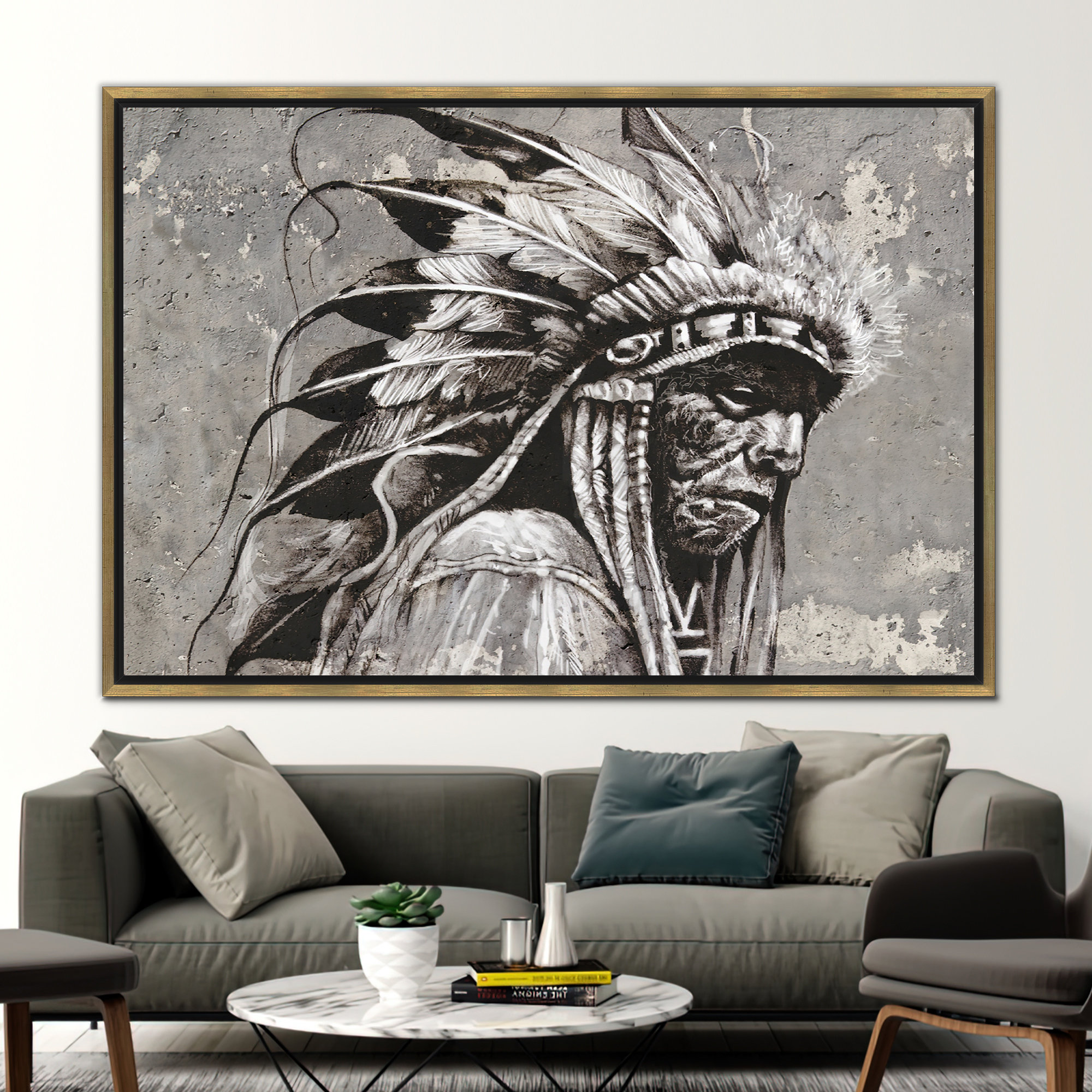 kayra export Native American Wall Decor, Indian Man Wall Decor ...