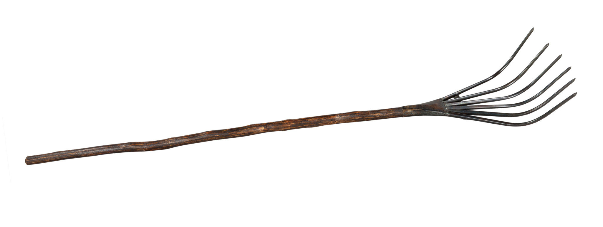 HomeRoots 60" Brown and Black Wood and Metal Decorative Rake Sculpture ...