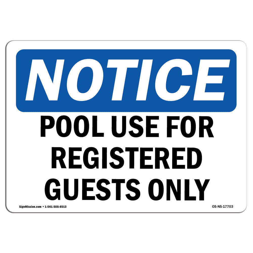 SignMission Pool Use for Registered Guests Only Sign | Wayfair