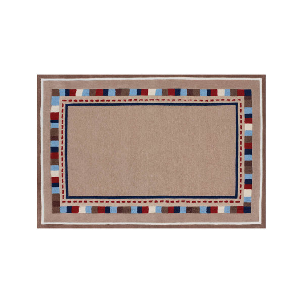 Gertmenian Kidspace Cooper Oatmeal Brown Multi-Color Border Youth ...