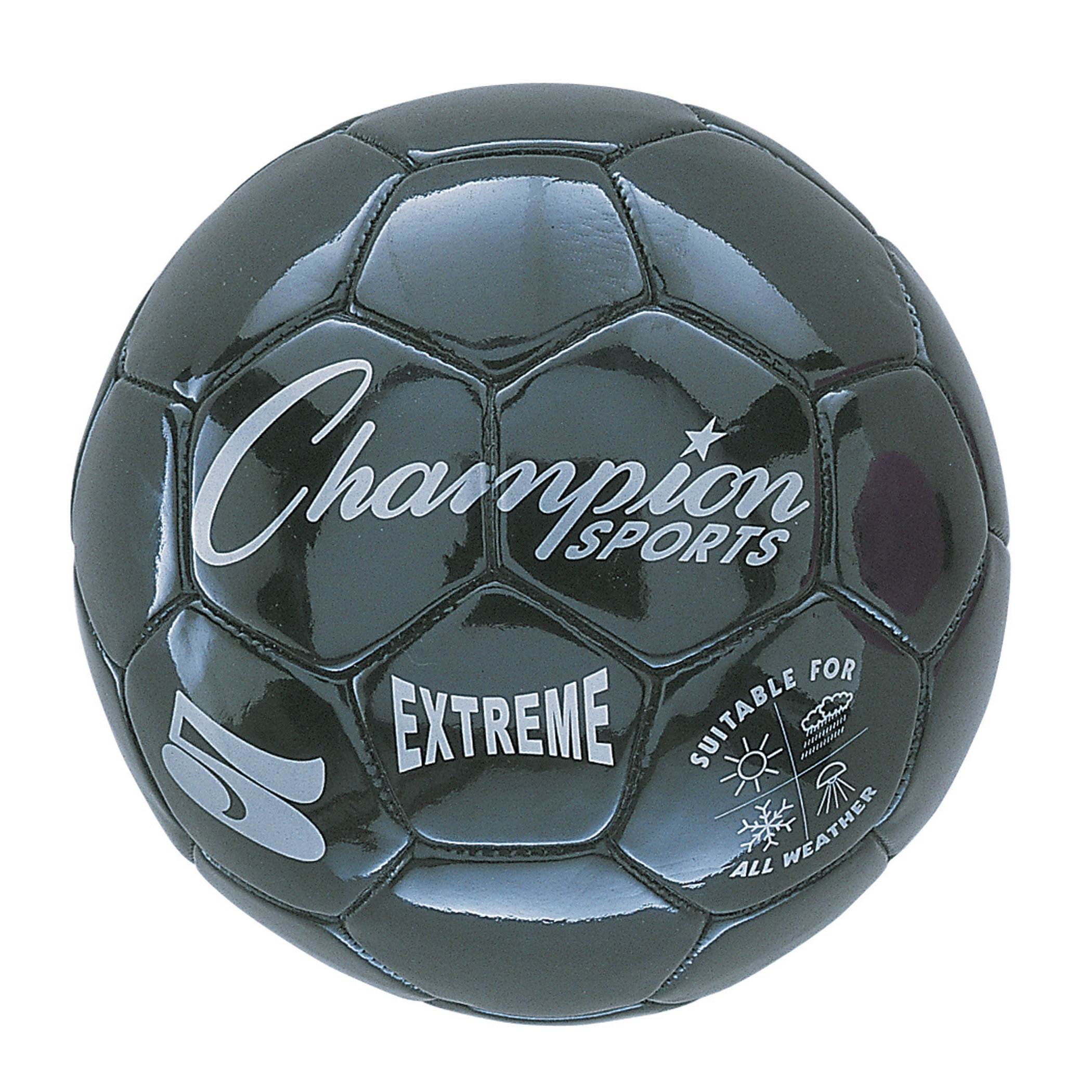 Champion Sports Extreme Soccer Ball, Size 5, Black | Wayfair