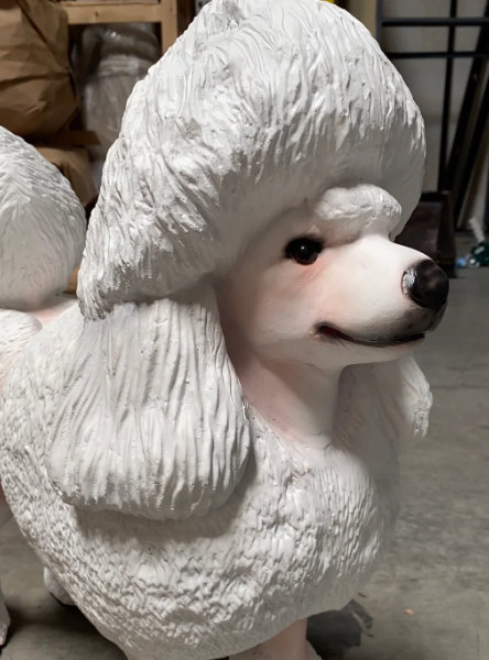 Wildon Home® Derward White Poodle Life Size Dog Statue | Wayfair