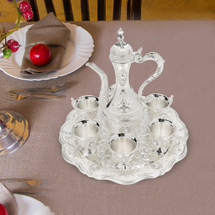 House Of Hampton® Graidy 8.45oz. Floral Teapot Set For 6 | Wayfair