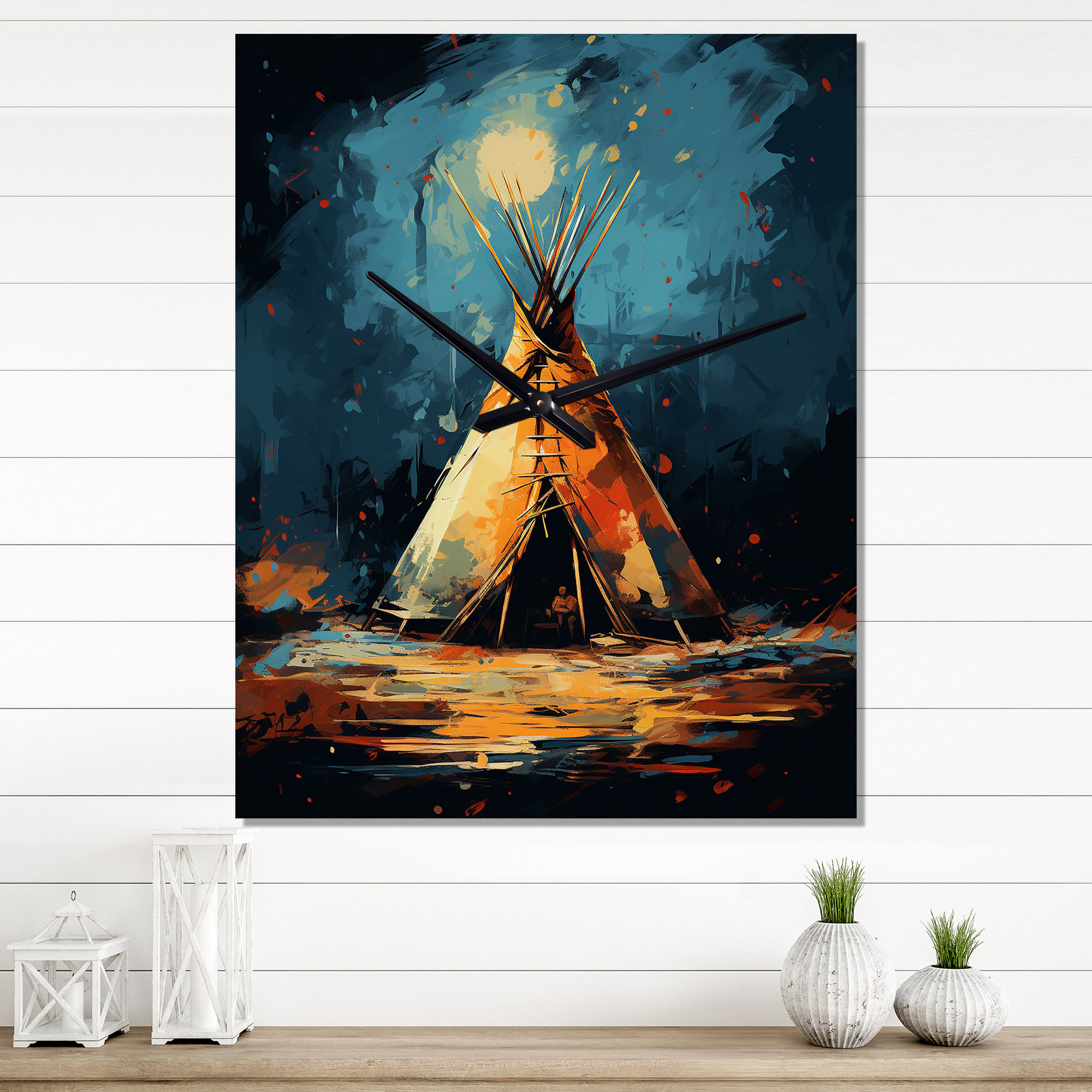 East Urban Home Jekeria - Native American Wall Clock | Wayfair