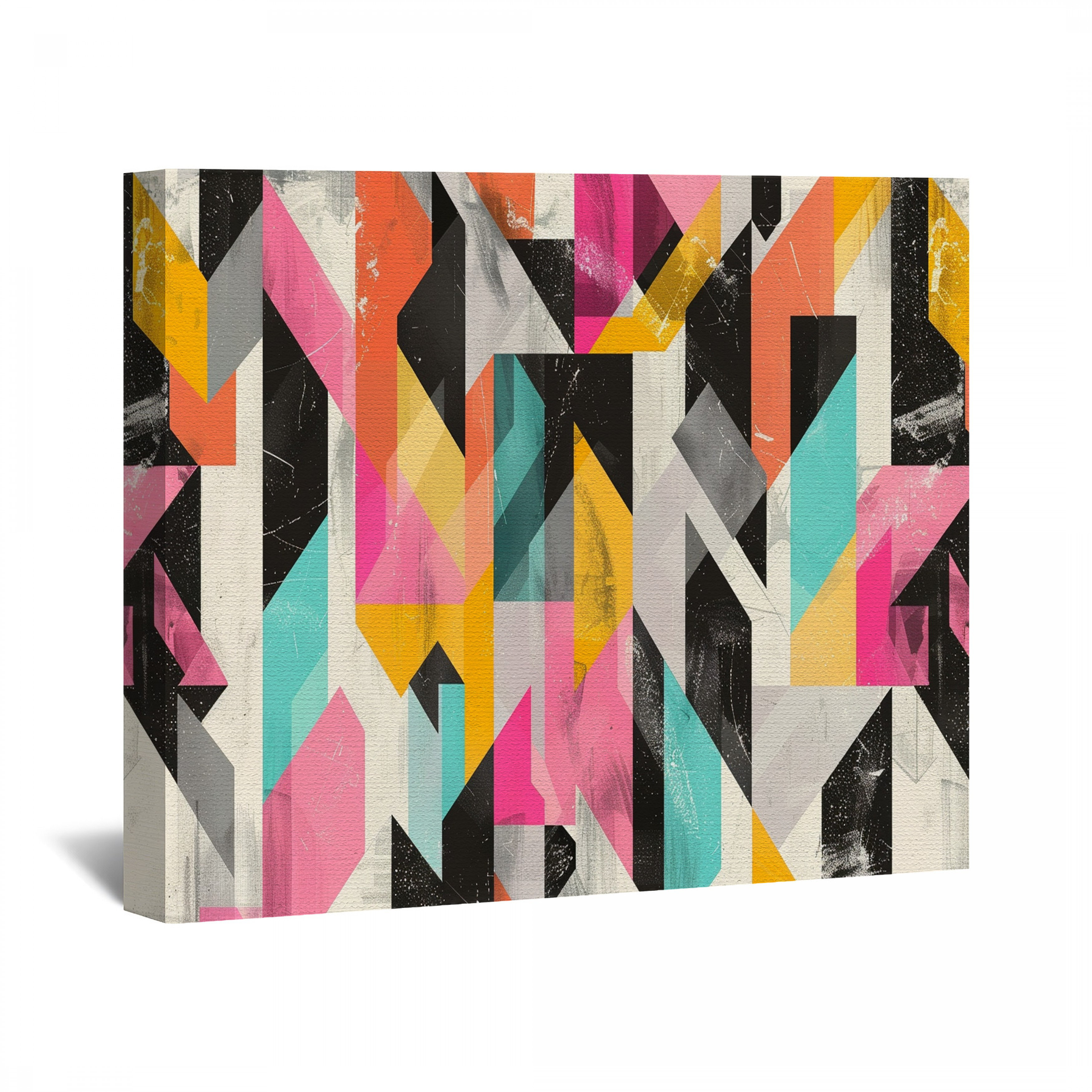Latitude Run® Geometric Pattern Canvas Wrap - Pattern Wall Decor | Wayfair