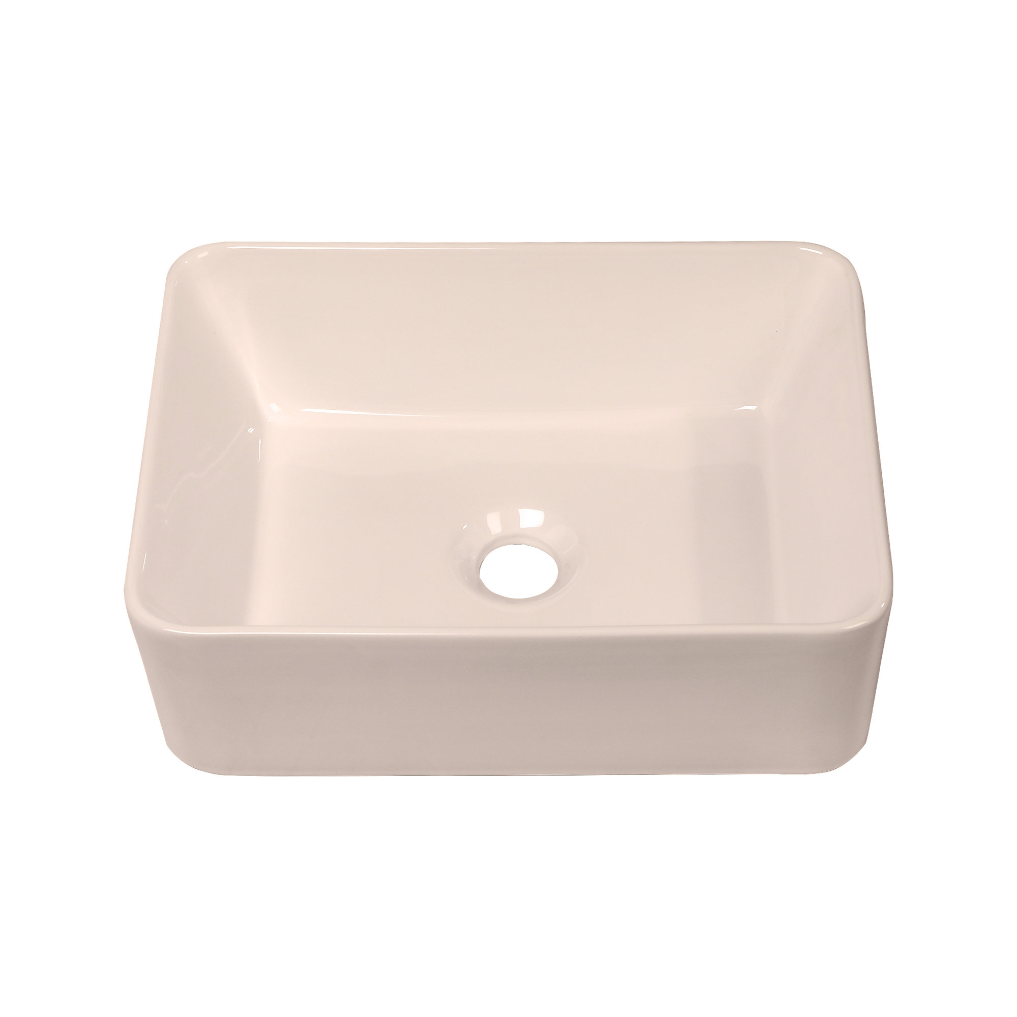 Taroo Clocks 16"x12" White Ceramic Rectangular Vessel Bathroom Sink ...