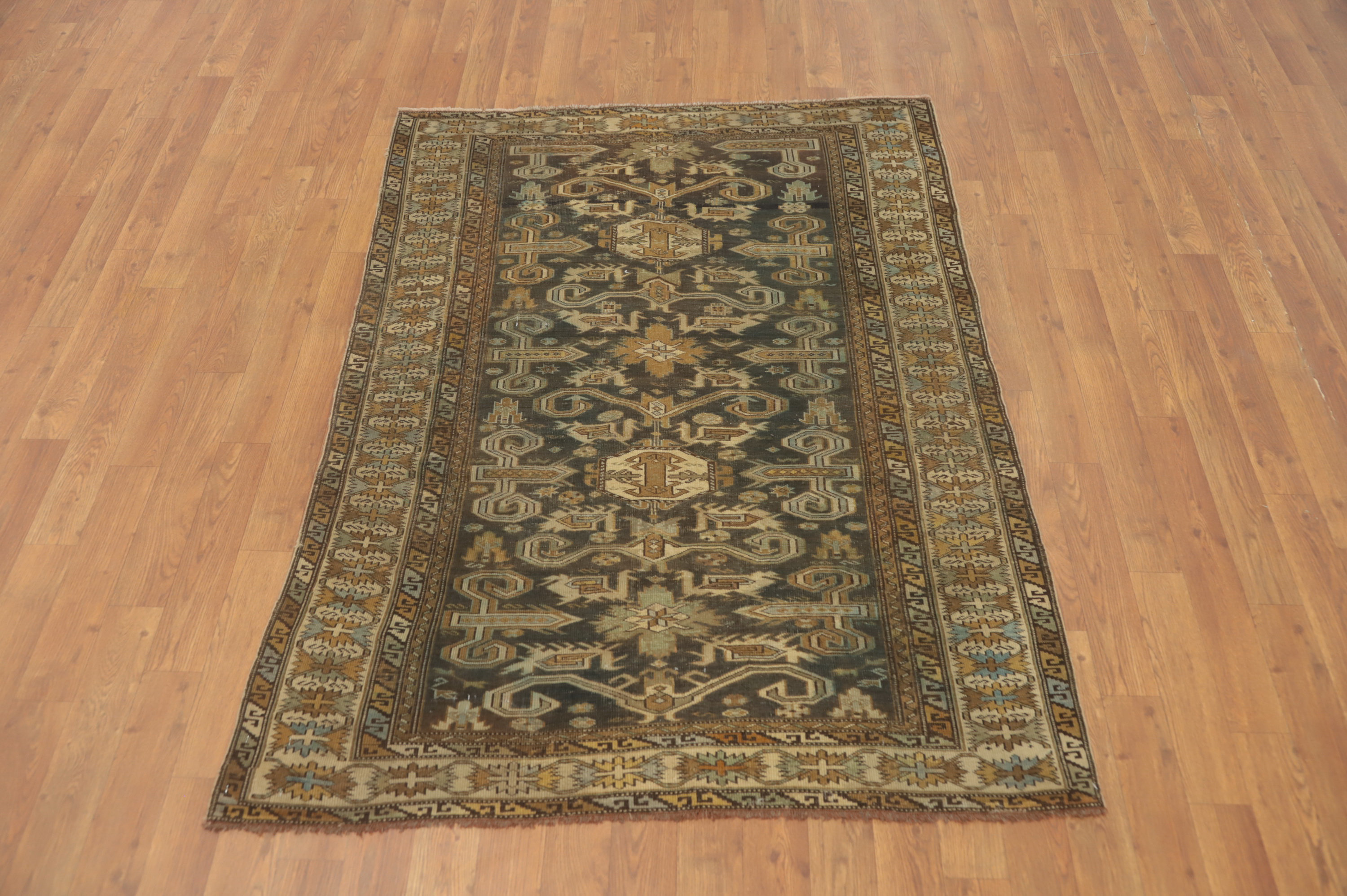 Bloomsbury Market Tribal Handmade Pre-1900 Antique Vegetable Dye Rug ...