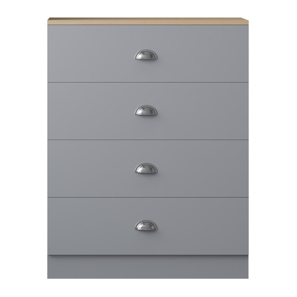 17 Stories Lorola 4 Drawer Chest Of Drawers. 70cm Wide. Matt Finish ...