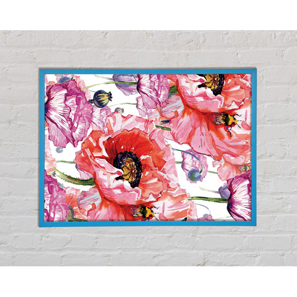Rosalind Wheeler Carnation Poppy Garden - Single Picture Frame Art ...