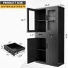 Inbox Zero Metal Storage Cabinet with Lock, Locking Storage Cabinet ...