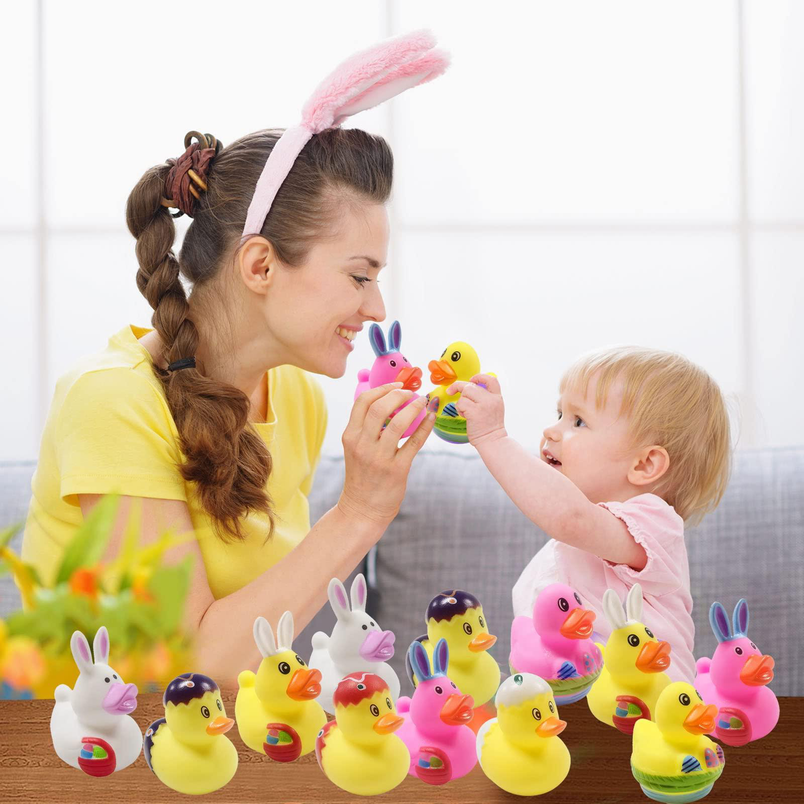 ZAALBA 42 Pcs Easter Rubber Ducks, Baby Shower Accessories | Wayfair