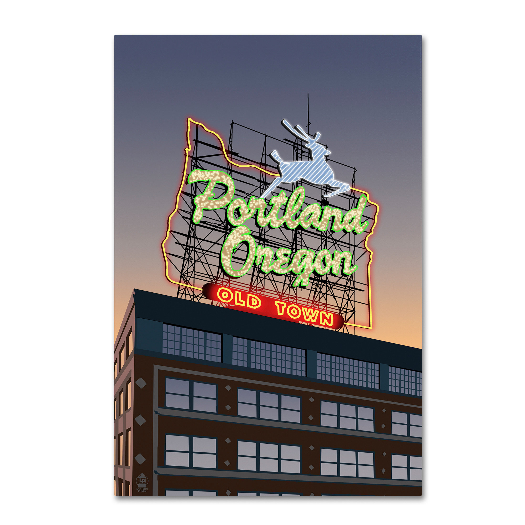 Trademark Fine Art 'Portland' Graphic Art Print on Canvas - Wayfair Canada