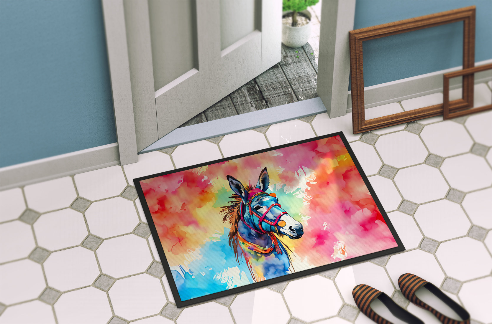 East Urban Home Thailen Donkey Non-Slip Indoor and Outdoor Door Mat ...