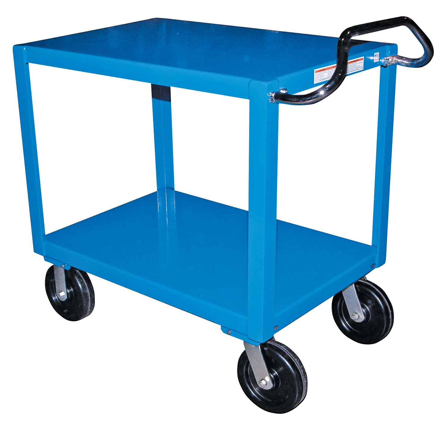 Vestil 2 Shelf Heavy Duty 48" Ergo Handle Utility Cart | Wayfair