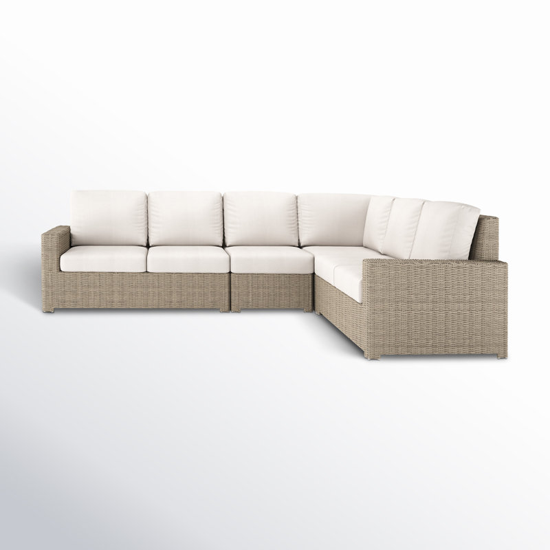 Birch Lane™ Hutsonville 116" Wide Outdoor L-Shaped Patio Sectional with ...