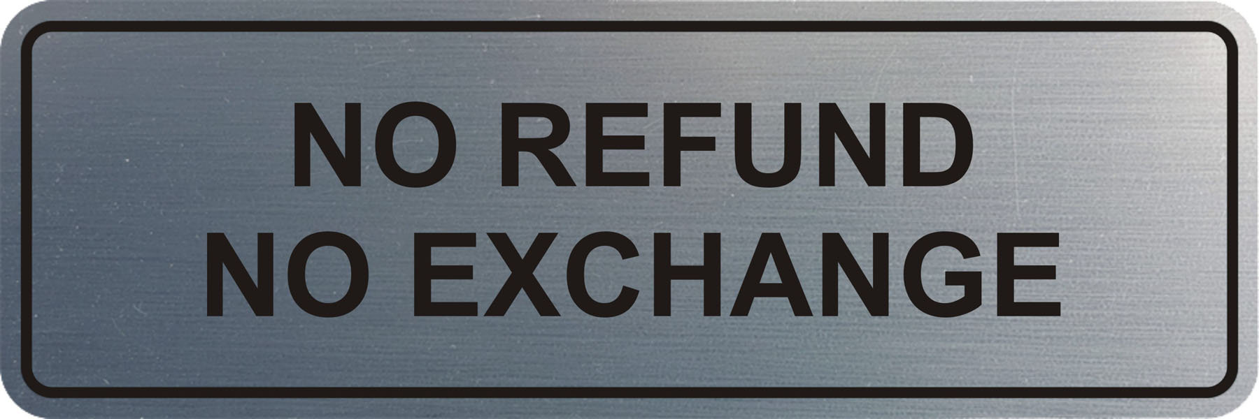 Signs ByLITA Standard No Refund No Exchange Sign(Black Gold) - Large | Wayfair