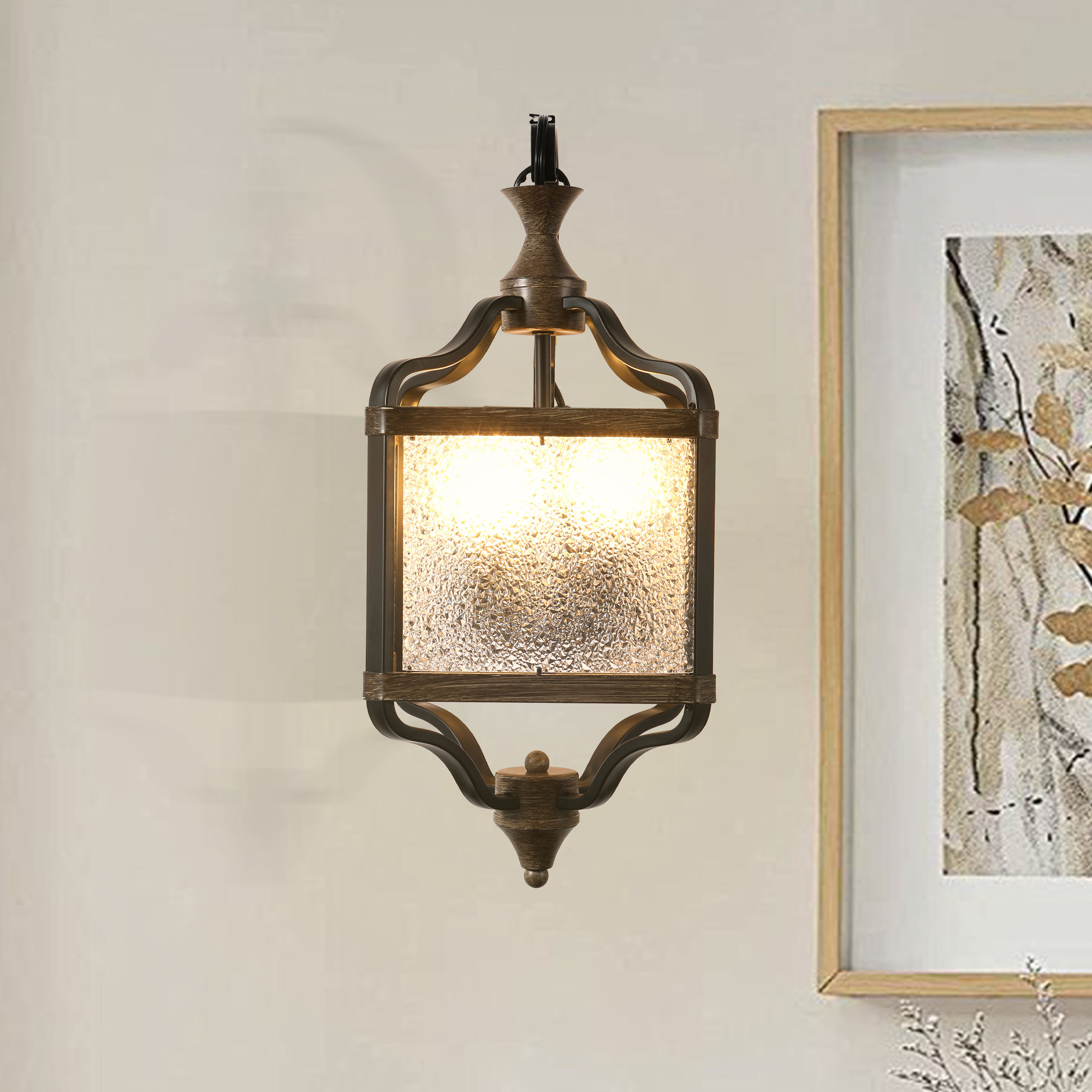 Winston Porter 1-Light Indoor Wall Sconce, Black Interior Light ...