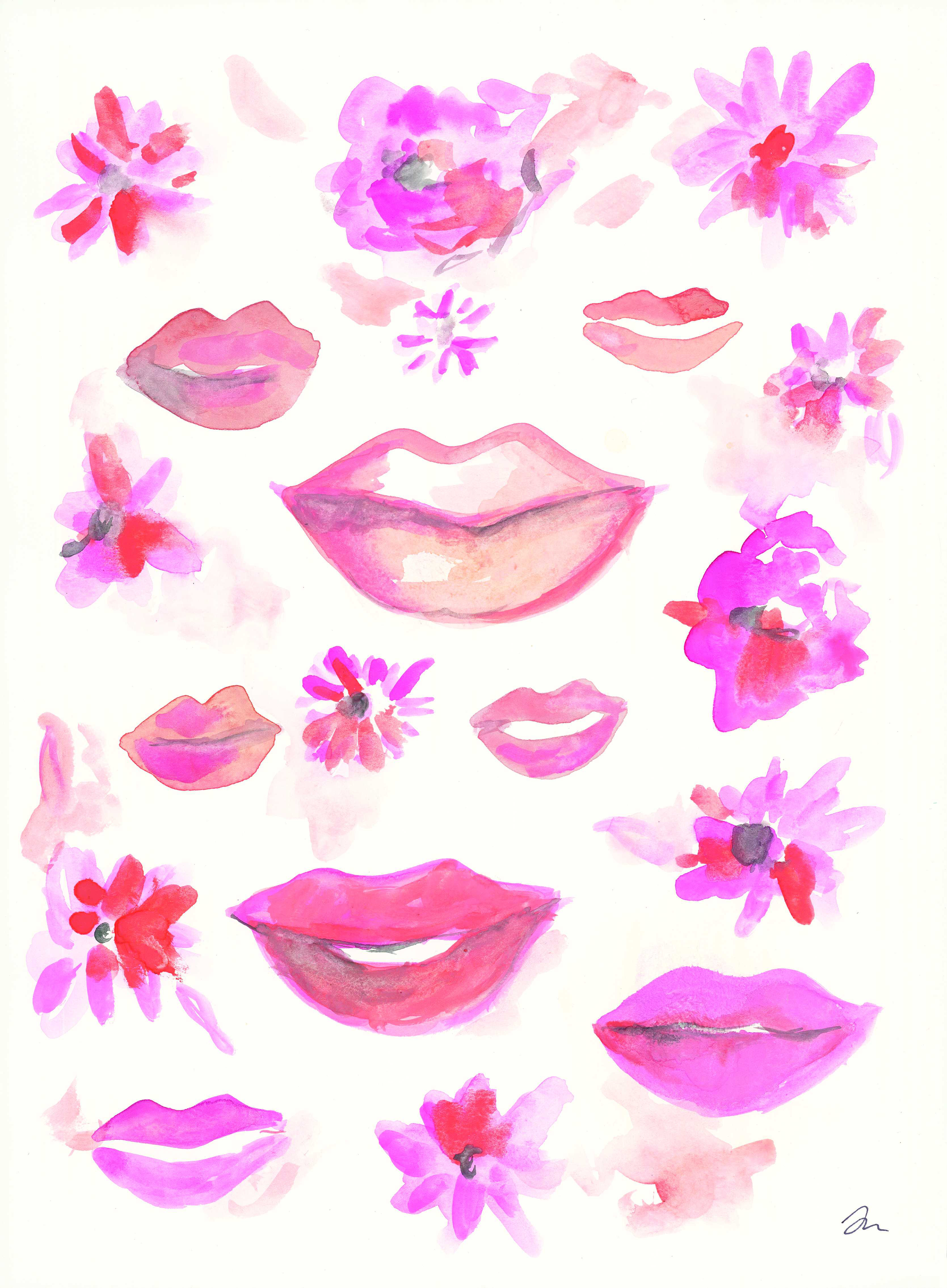 House of Hampton® Lips - Wrapped Canvas Print | Wayfair