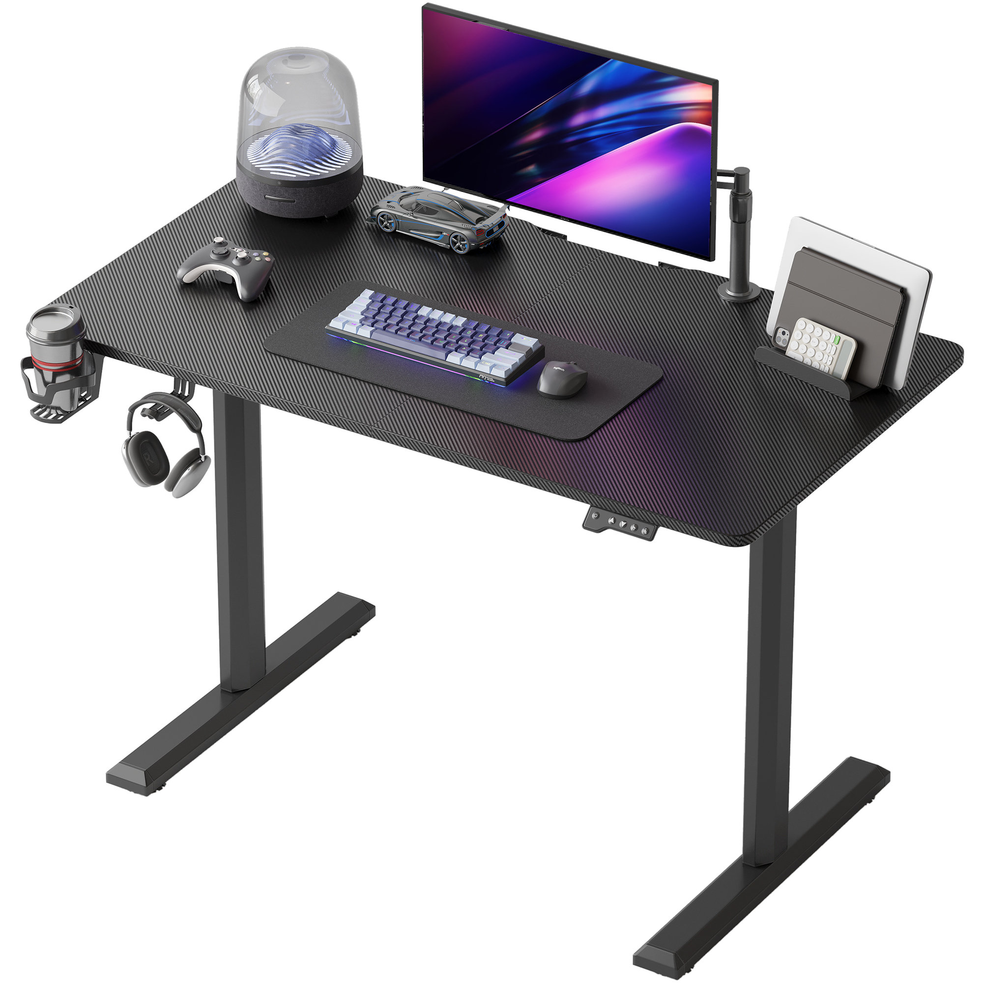 Inbox Zero Itsuo Adjustable Height Cup Holder Standing Desk & Reviews ...