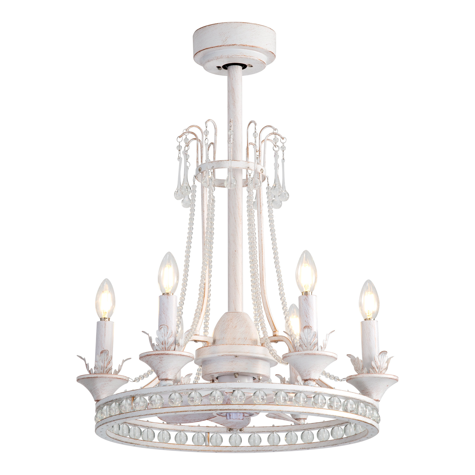 House of Hampton® Chandelier Ceiling Fan With Remote And Light ,20 Inch ...