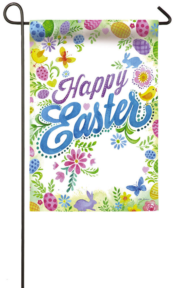 Evergreen Flag & Garden Happy Easter 2-Sided Polyester 18 x 13 in ...
