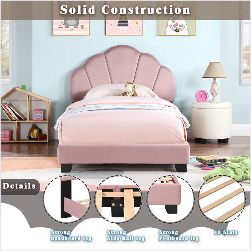 Lark Manor™ Cute Bed Frame With Shell Design Headboard Teens | Wayfair