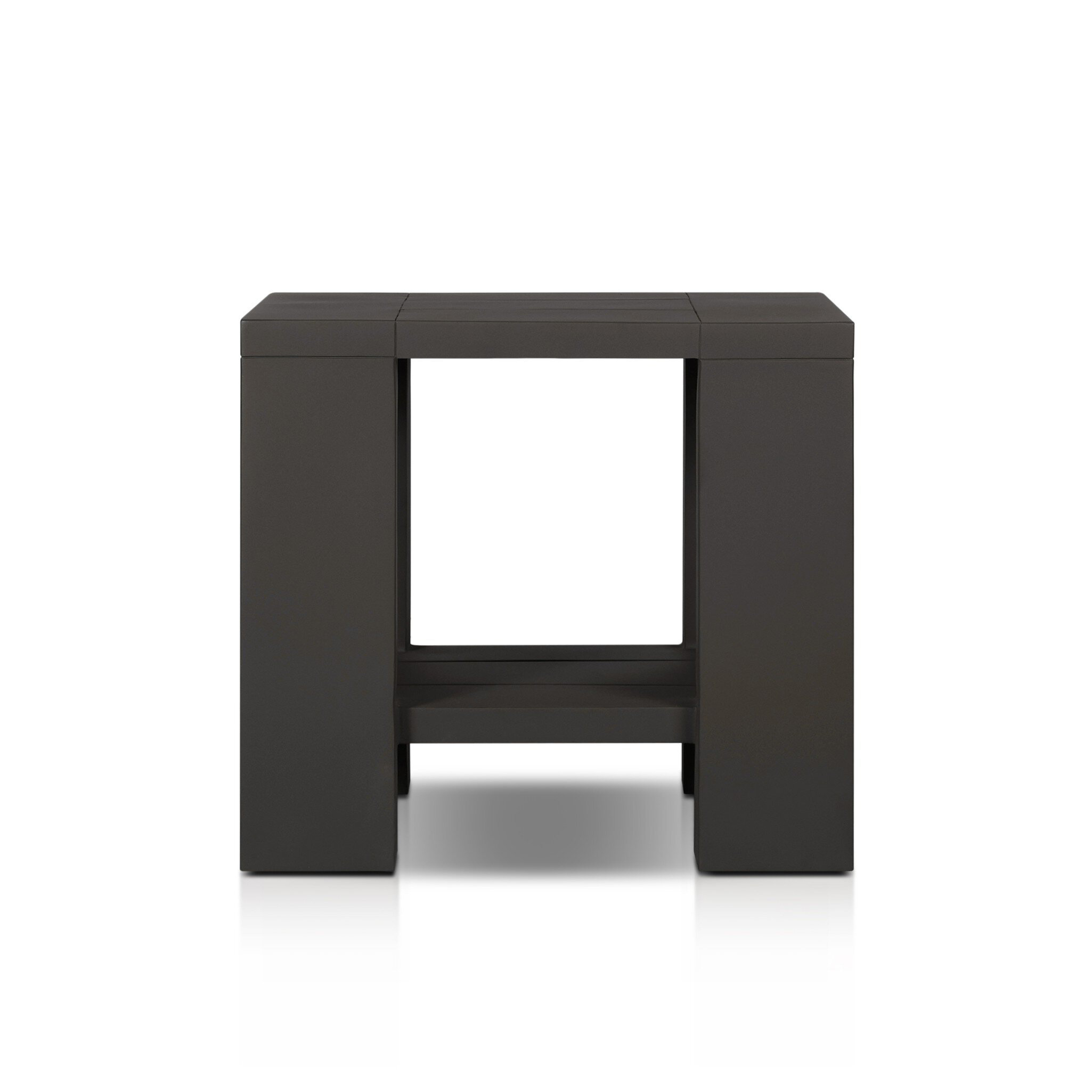 AllModern Boston Roca Outdoor Metal End Table-Bronze | Wayfair
