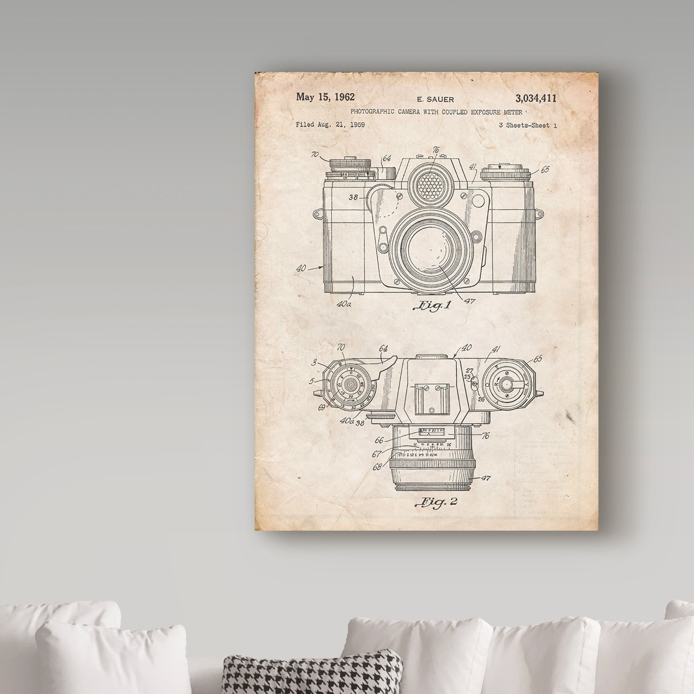 17 Stories Manilo 'Camera' Drawing Print on Wrapped Canvas | Wayfair