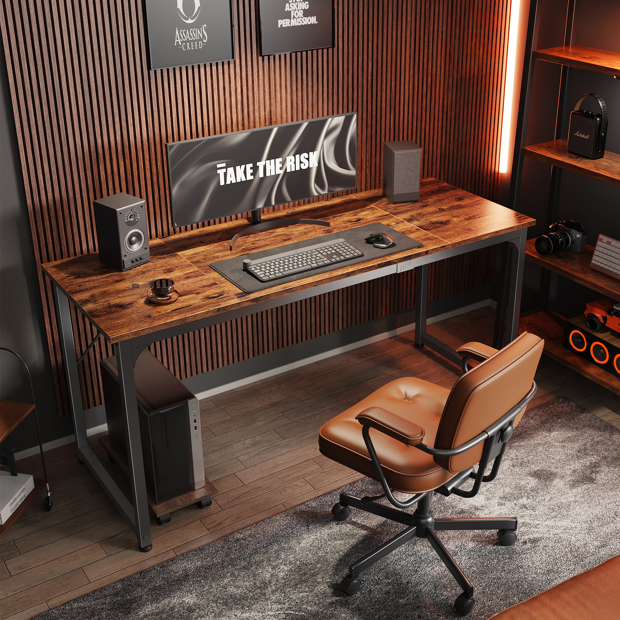 Latitude Run® 63" Computer Desk with Storage, Corner Desk, Home Office ...