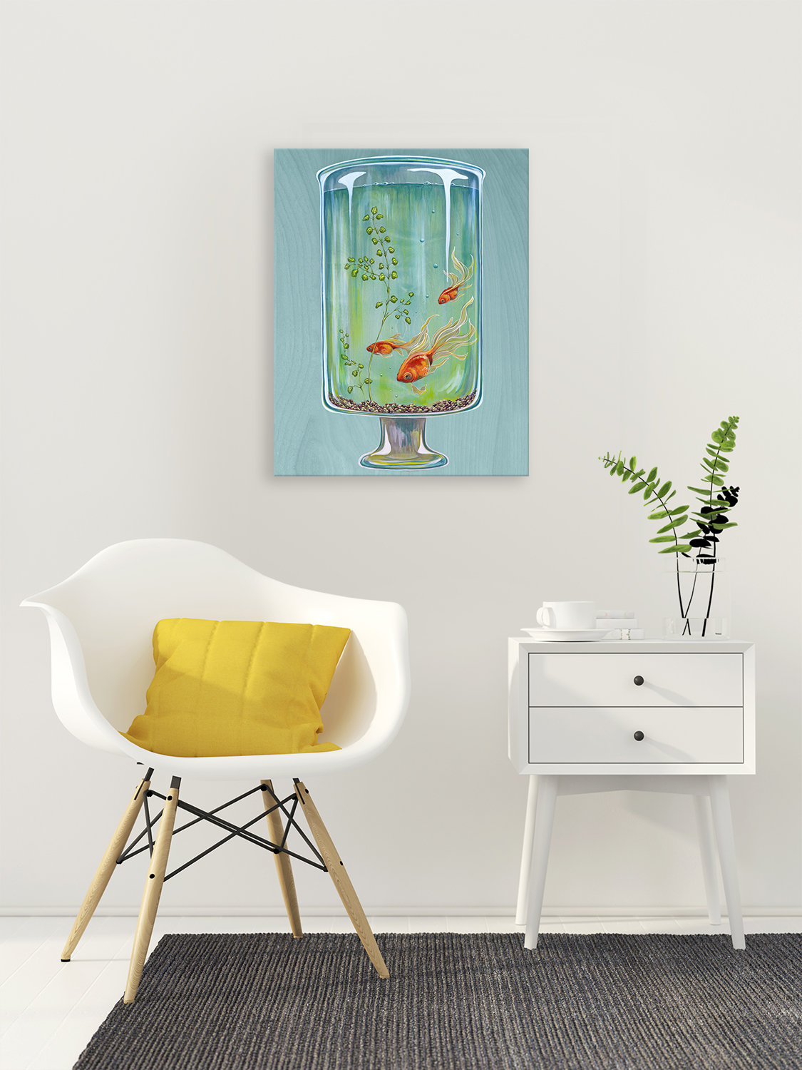 GreenBox Art 'Life Is A Fishbowl' by Karin Grow Painting Print on ...