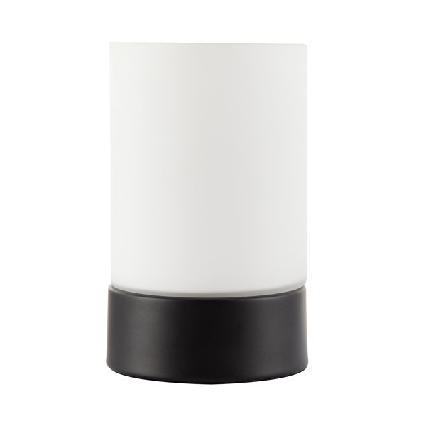 17 Stories Contemporary Small Matte Black Touch Dimmable Table Lamp ...