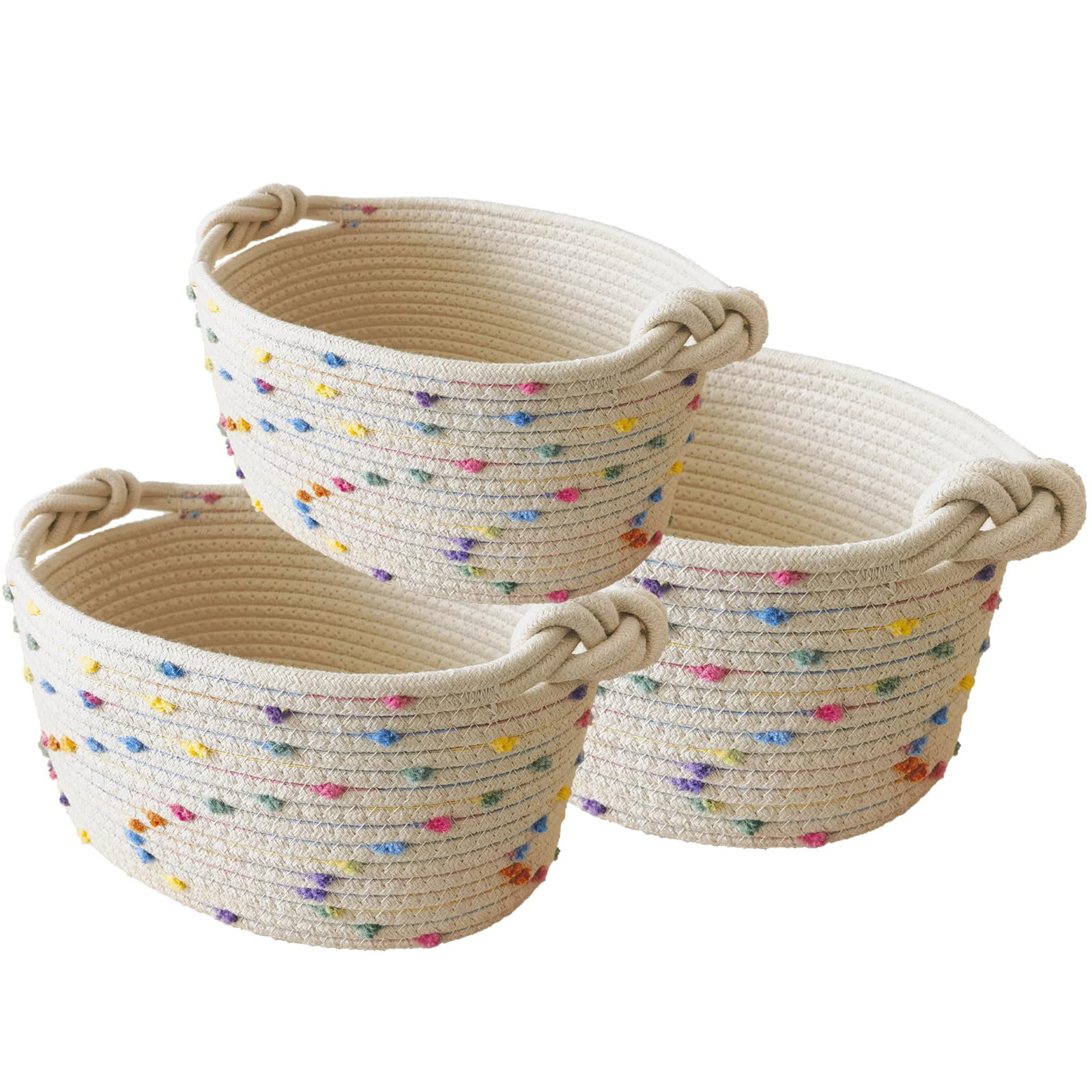 Beachcrest Home™ Small Woven Rope Storage Baskets For Organizing, Set ...