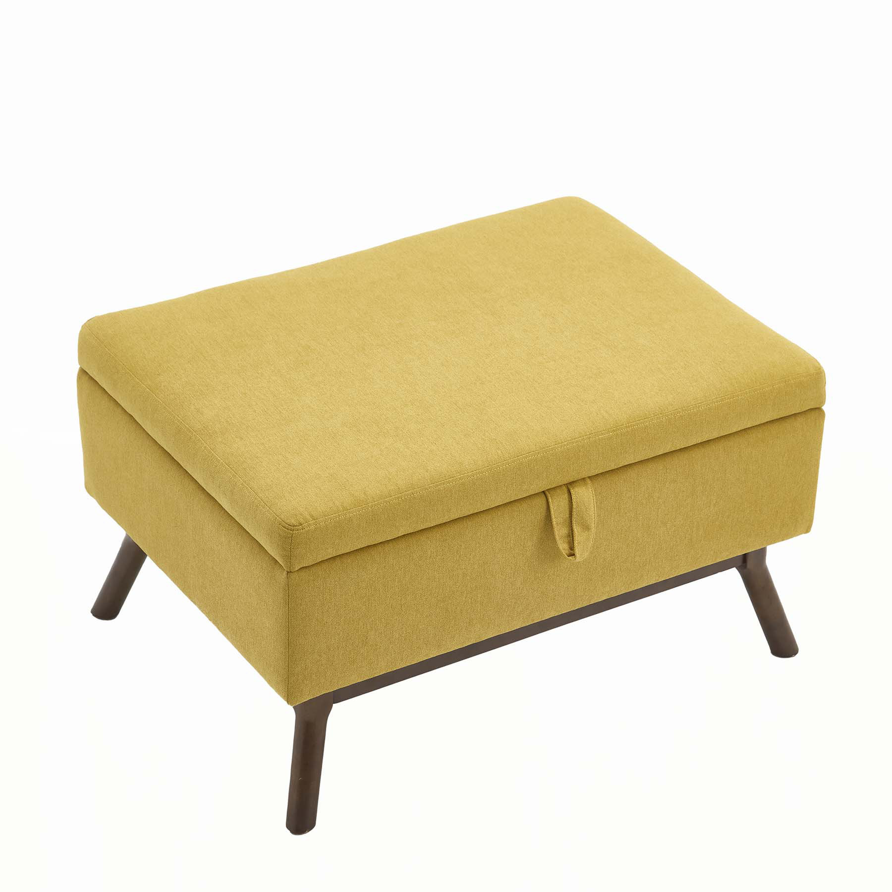 George Oliver Versatile Solid Wood Ottoman with Internal Storage for ...