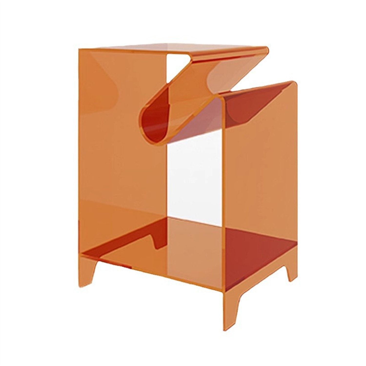 Ivy Bronx Acrylic coffee table creative side table, translucent storage ...