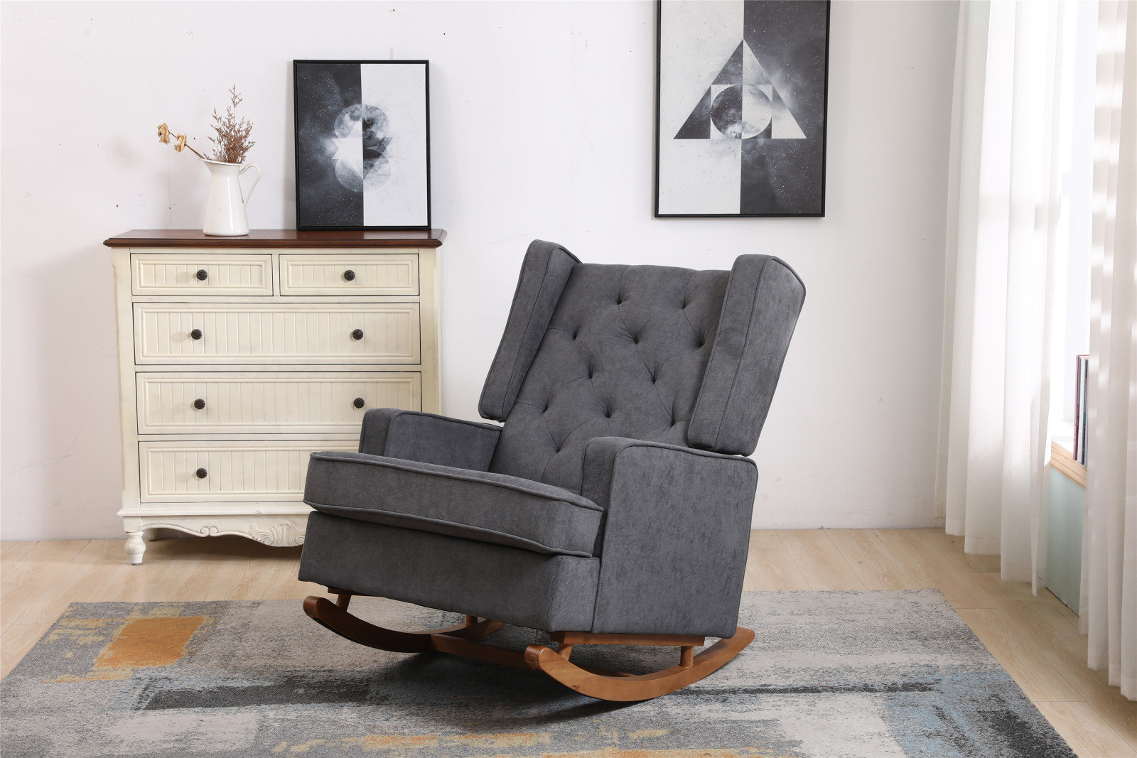 Canora Grey Living Room Comfortable Rocking Chair Accent Chair | Wayfair