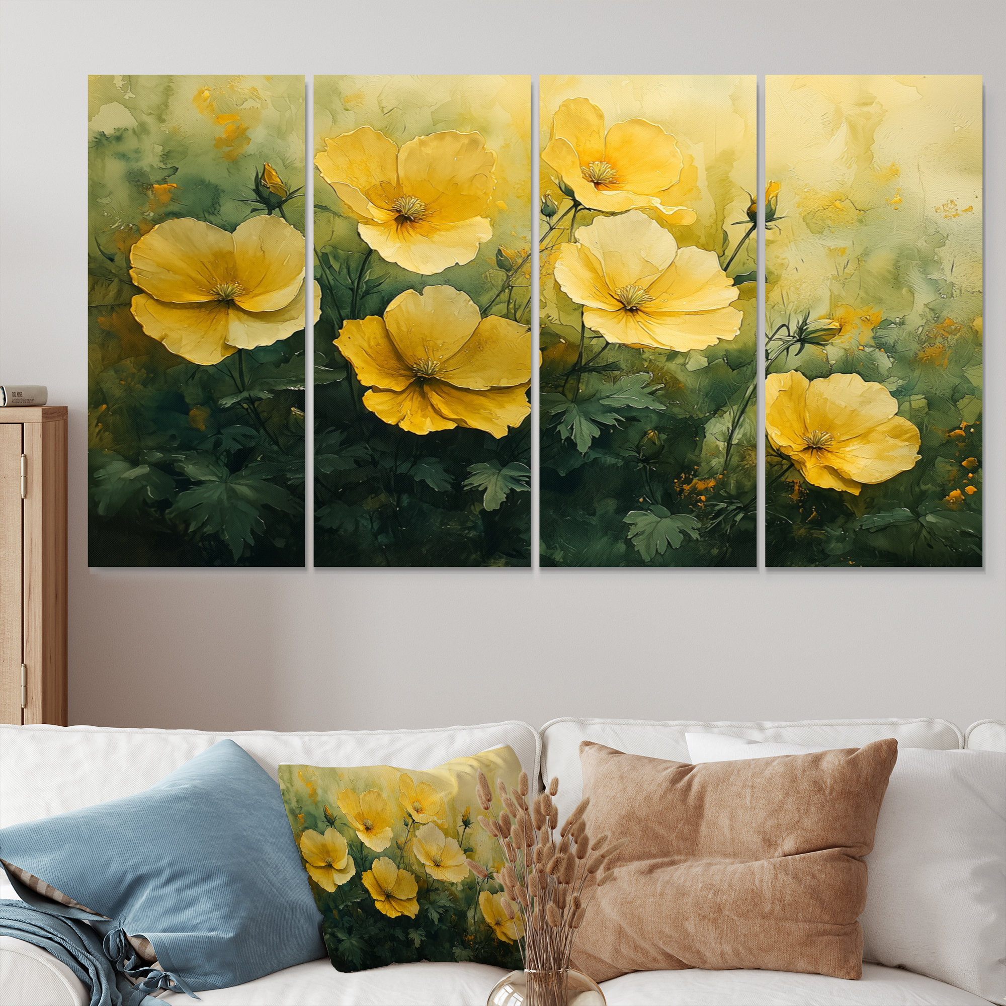 Winston Porter Abstract Geraniums In Summer Serenity II - Geraniums Wall Art - Traditional Wall ...