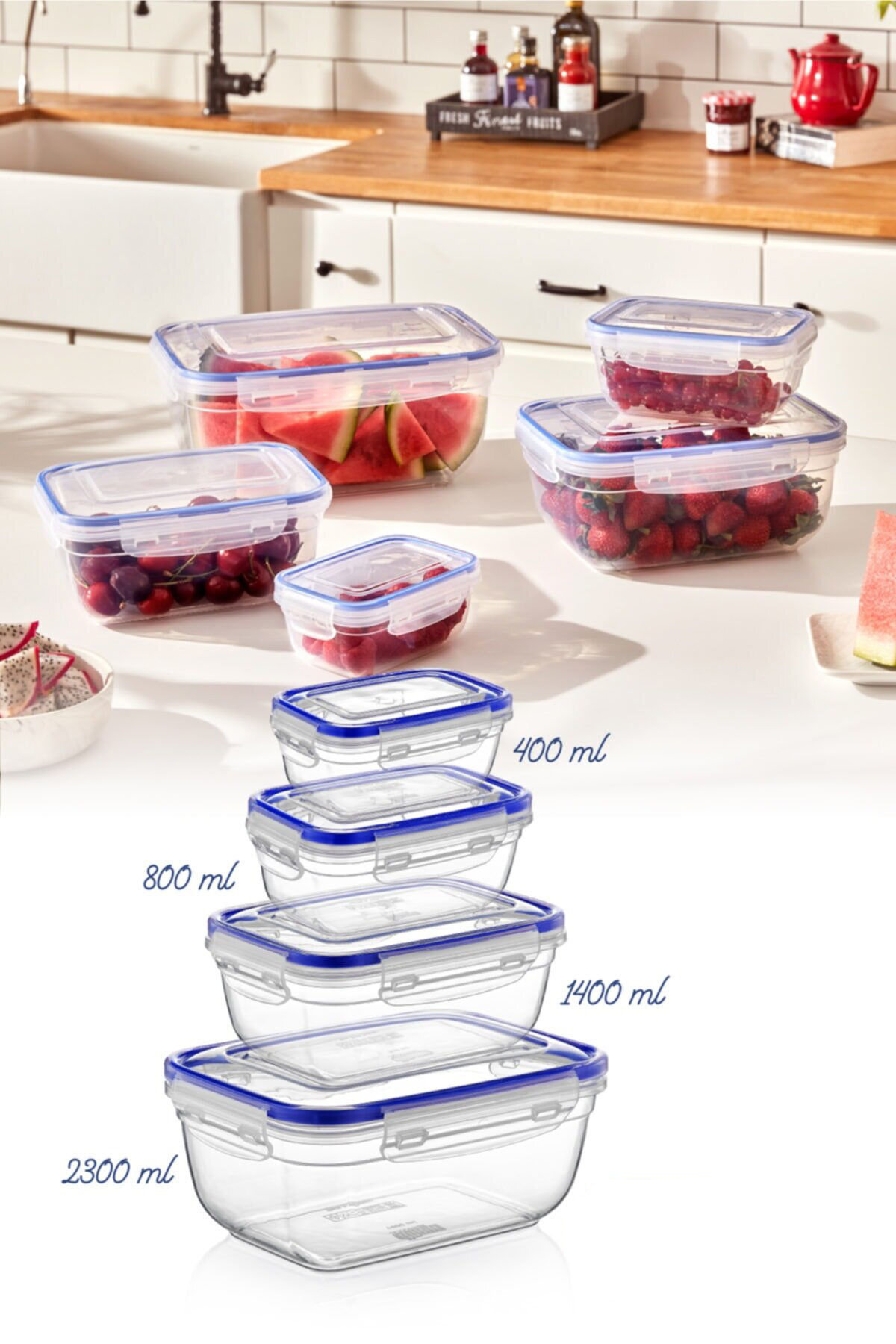 East Urban Home Food Storage - Set of 4 Containers and 4 Lids | Wayfair