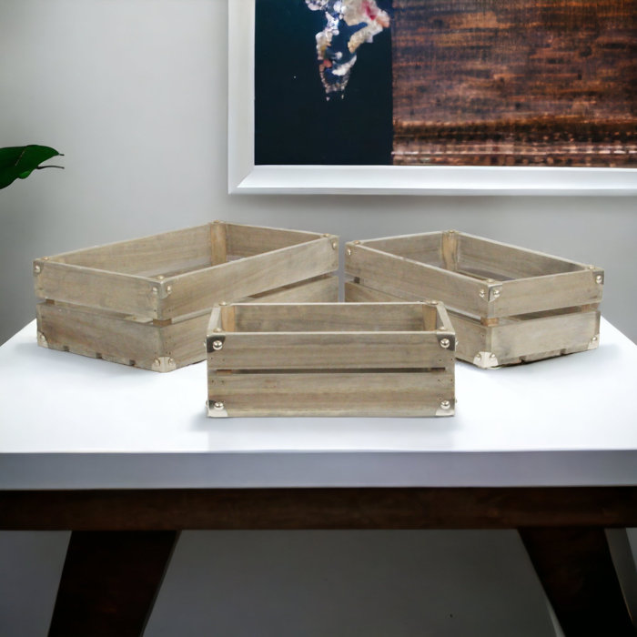 Union Rustic Solid Wood Crate Set | Wayfair