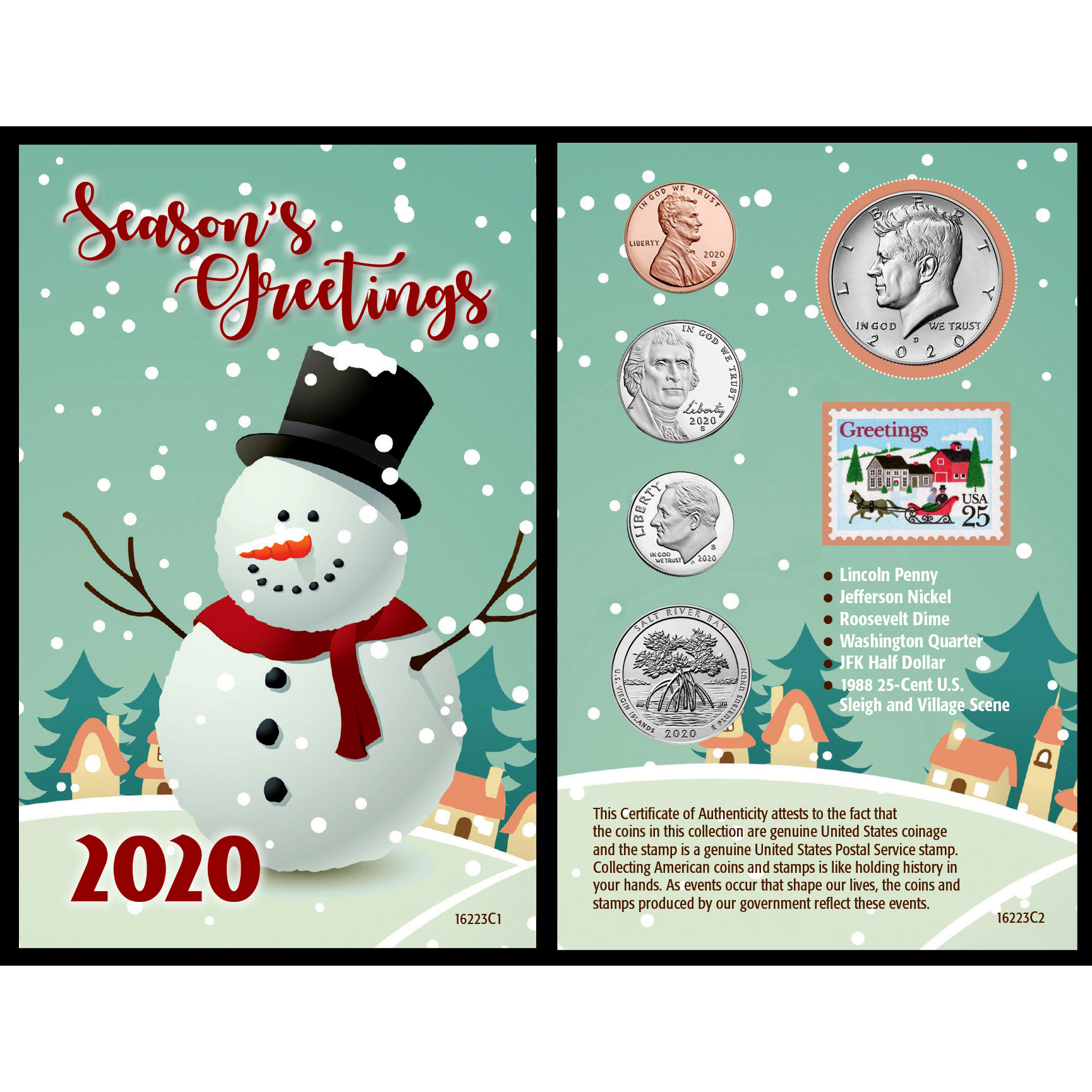 The Holiday Aisle® Snowman Year to Remember 2020 Coin Christmas Card ...