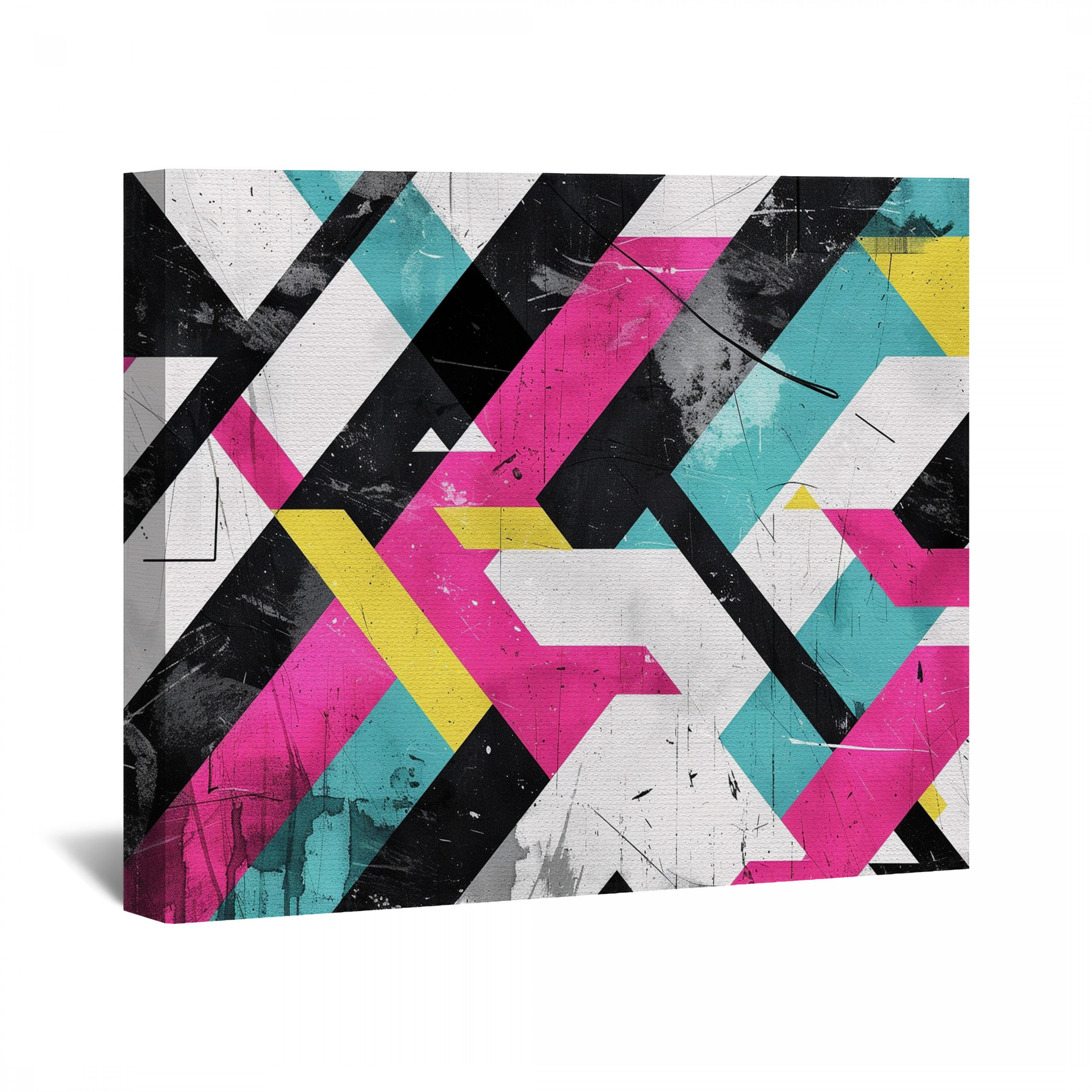 Ivy Bronx Triangles Canvas Wrap - Abstract Wall Decor | Wayfair