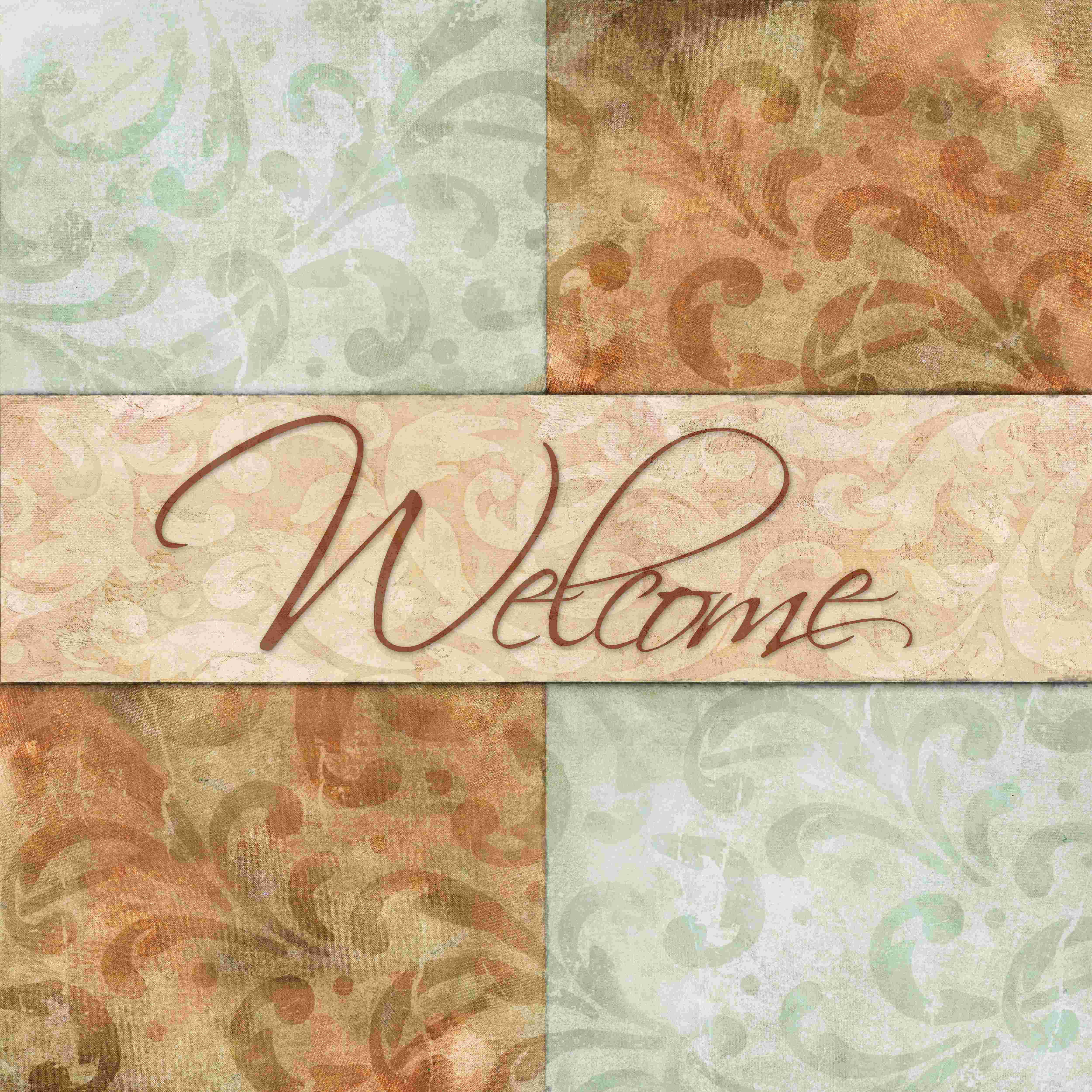 Winston Porter Welcome Decorative Quad - Wrapped Canvas Print | Wayfair