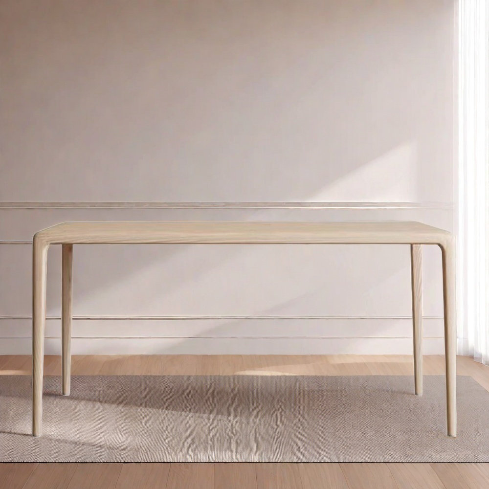 Waagy Japanese style solid wood rectangular dining table | Wayfair