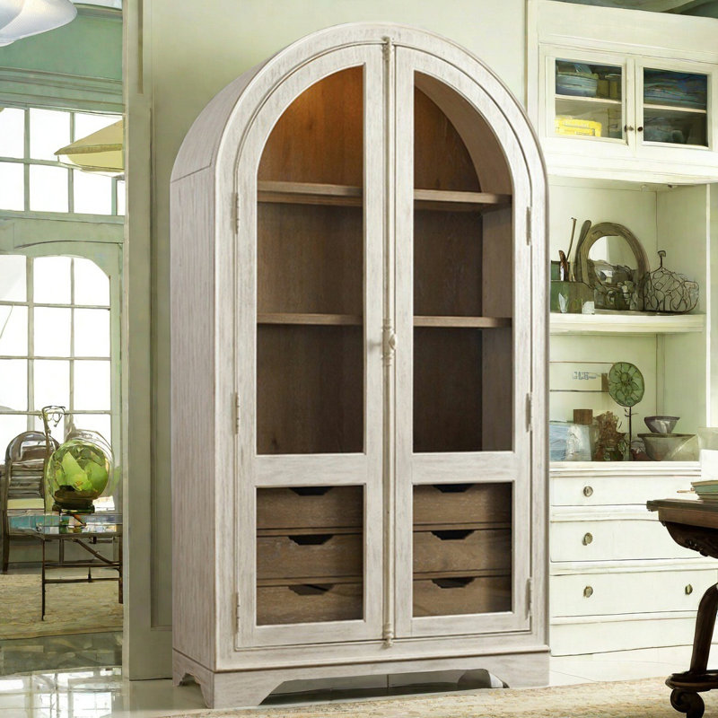 NICECABINET Retro Simple White Solid Wood Bookcase | Wayfair