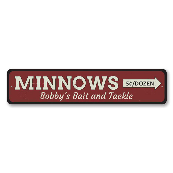 Lizton Sign Shop, Inc Minnows Aluminum Sign | Wayfair