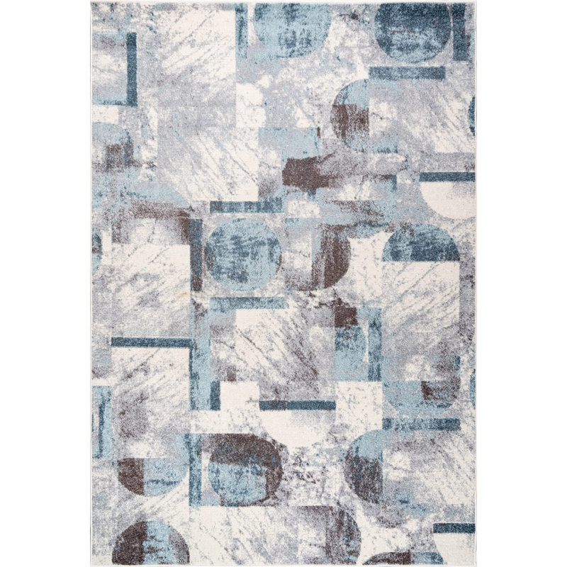 Wrought Studio™ Abstract Modern Contemporary Area Rug - Durable Carpet ...