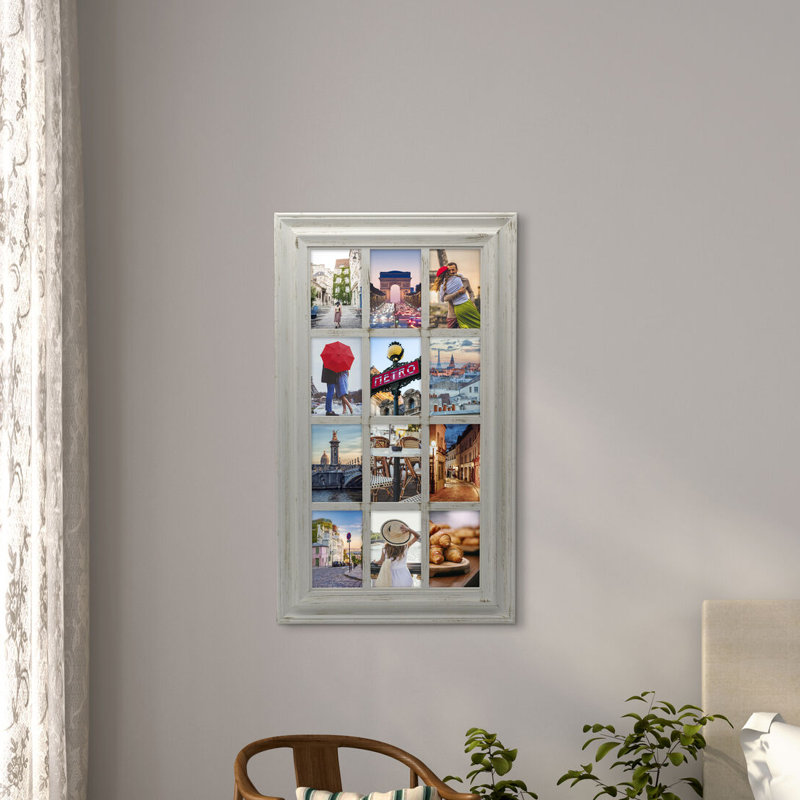 MELANNCO Window Collage Frame for wall, Farmhouse, Displays 4x6 photos ...