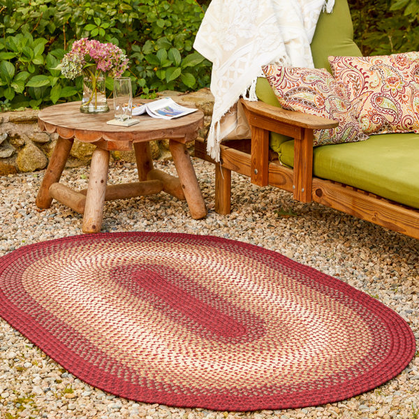August Grove Epes Handmade Braided Red Indoor / Outdoor Area Rug ...