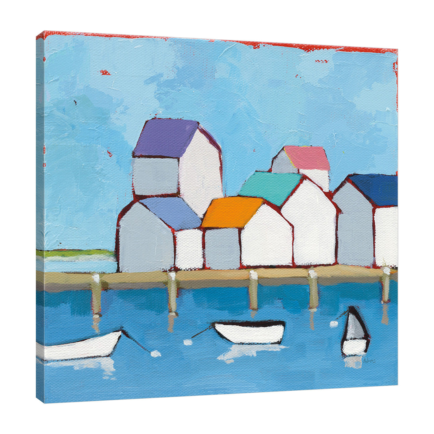 Jaxson Rea The Wharf by Phyllis Adams - Wrapped Canvas Print | Wayfair