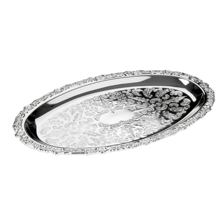 Corbell Silver Company Queen Anne Silver Plated Tray & Reviews ...